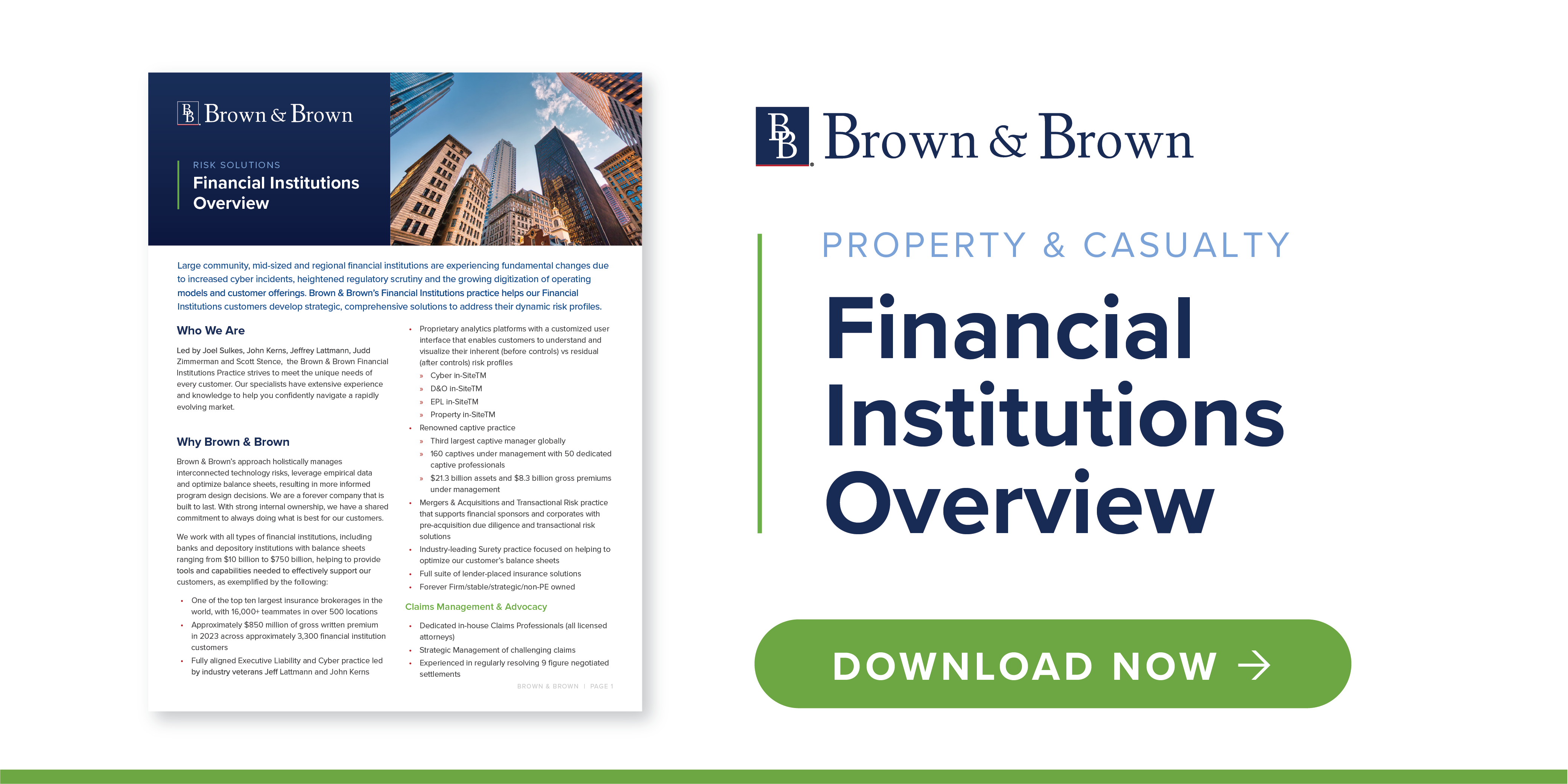 Financial Institutions Overview - Brown & Brown
